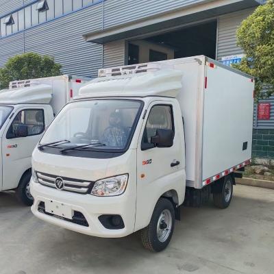 China 1-2 ton rechtse aandrijving FOTON Trucks Mini Freezer Box Truck Te koop