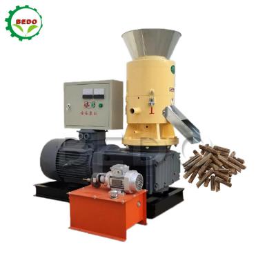 China Hot Selling Flat Die Poultry Animal Feed Biomass Wood Ice Husk Grass Corn Stalk Pellet Press Mill Making Machine for sale