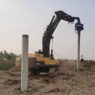 China 12m Heavy Vibro Pile Hammer – Hard Earth/Soil Driving, High Penetration & Stable Performance for sale