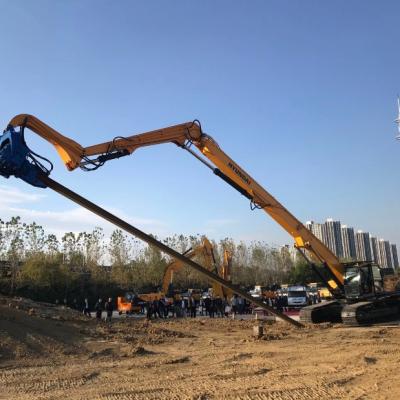 China 3200rpm Low Noise Vibrating Pile Driver – Yellow & Long Boom Mounted for sale