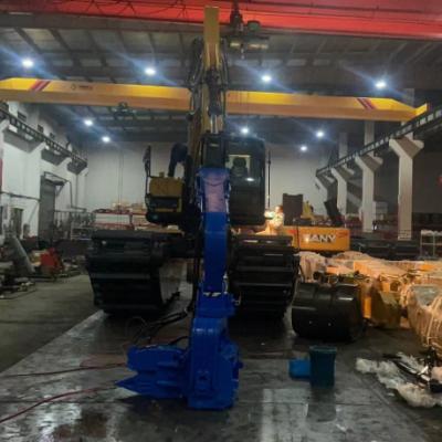 China Boat Type Excavator Mounted Pile Driver - 15m Pile Length 40T Capacity With High Vibration Efficiency for sale