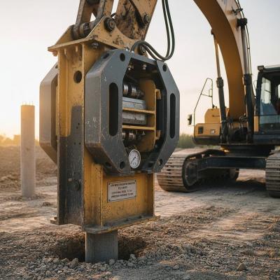China Low Noise Excavator Mounted Pile Driver Providing Centrifugal Force 172 Kn and Operation Pressure 30 Mpa Designed for Durable for sale