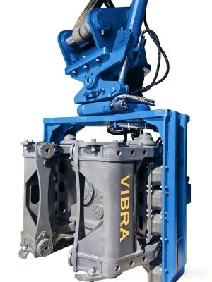 China Vibra Sv-400 Side Grip Pile Driver 656kn Vibration Force 32-40 Ton Excavator Mounted Pile Driver for sale