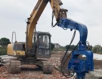 China Sheet Pile Driver - Pneumatic Power & River Side Operation for sale