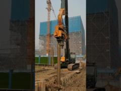 2500rpm máquina escavadora hidráulica Mounted Pile Driver para a profundidade de empilhamento de 8m