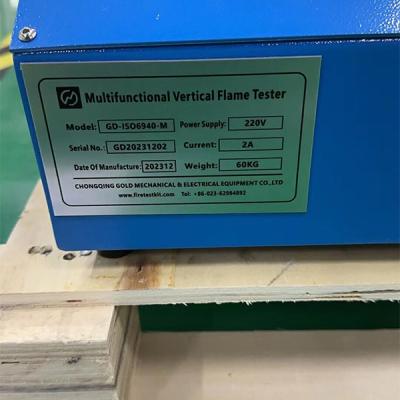 China ISO 6940 Multifunctional Vertical Flammability Test Equipment For Fabric for sale