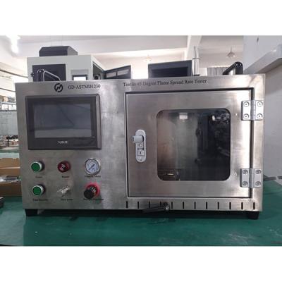 China ASTM D1230 45 Degree Flammability Testing Machine Textile Fabric Flame Test Chamber for sale