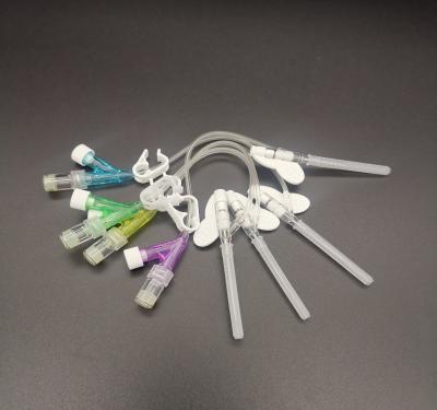 Cina tipo rosa di 20G Y della cannula del dispositivo di venipunzione per trasfusione di sangue di infusione di emergenza in vendita
