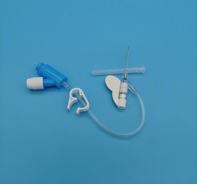Cina tipo pressione positiva di 22G Y del dispositivo di venipunzione di infusione sistematica blu eliminabile della cannula per gli adulti in vendita