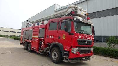 Cina Camion dei vigili del fuoco 6X4 della torre dell'acqua di HOWO 324KW telescopico idraulico dei 32 tester in vendita