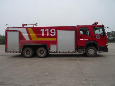 China Large Capacity Fire Engine Car , Fire Department Vehicles 310HP 6x4 15 Ton for sale
