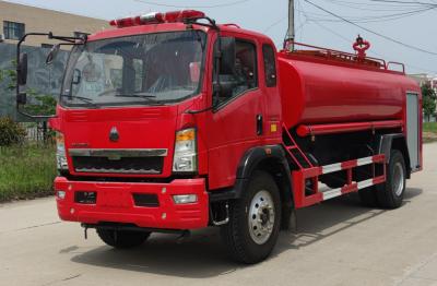 Cina HOWO 8000L Camion dei vigili del fuoco del serbatoio dell'acqua 118kw 6 a ruote multiuso in vendita