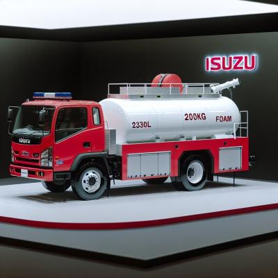 China ISUZU Foam Fire Truck with 2320L Water Tank and 2000kg Foam Capacity for sale