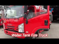 Couleur rouge du camion de pompiers de forêt d'ISUZU 190HP 4x2 avec le réservoir d'eau 8t