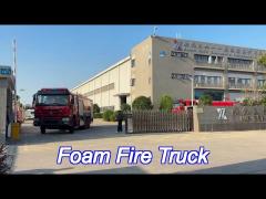 10000kg foam fire truck with 2320l water tank and diesel engine