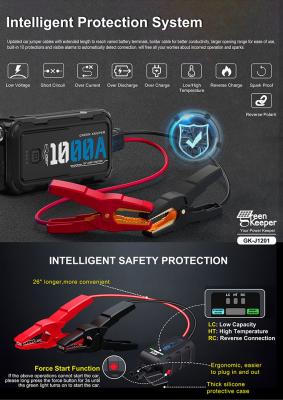 Cina High Power Car Jump Starter Power Bank per batterie al litio portatili multifunzione da 12v in vendita