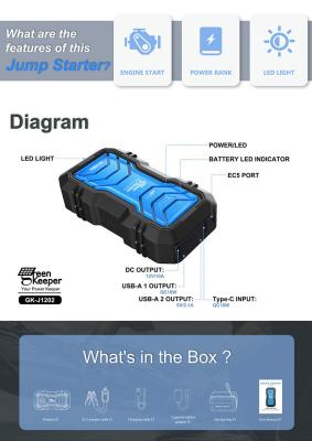 China Never Get Stranded Again with Our USB Battery Charger and Emergency Jumper Starter for sale
