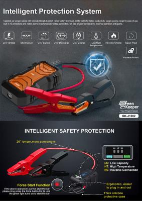 Cina 3000A Picco 16000mAh Car Jump Starter Portable Mini Auto Emergency Battery Booster Pack in vendita