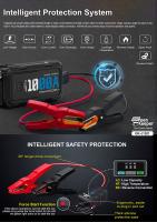 China Portable 12V Car Jump Starter for Motorcycle LCD Screen Multi-Function Emergency Tool for sale