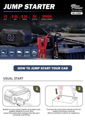 Cina Power Bank UltraSafe Super Capacitor adatta a temperature estreme 3000A Jump Starter con compressore d'aria in vendita