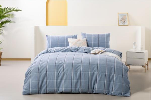 Quality OEM Twin Duvet Covers King Full Size Duvet Cover Blue Polyester Blended Flannel for sale