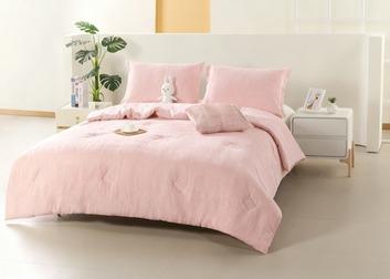 China Linen Cotton Blended Solid Comforter Set Sustainable King Comforter Sets for sale