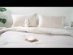 Linen Cotton Blended Solid Comforter Set Sustainable King Comforter Sets