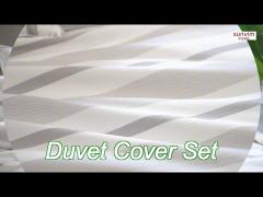 Sustainable King Size Duvet Cover Grey Striped Duvet Cover Customized