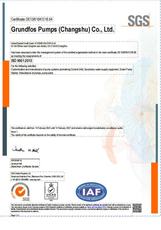 ISO9001 - Tianjin Shiny-Metals Technology Co., Ltd.