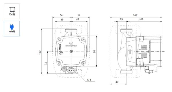 Quality Grundfos ALPHA1 L 15-40 130 Heating Circulation Pump for sale