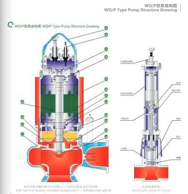 Cina Pompa subacquea a circolazione interna di tipo Wq/P (11~355kW) in vendita