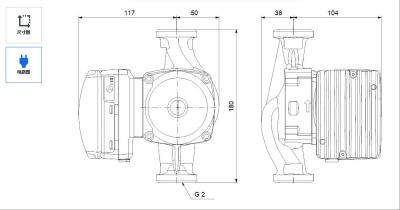 Cina Grundfos UPS2 32-125 180 pompa di circolazione dell'acqua AUTO applicabile al riscaldamento commerciale in vendita