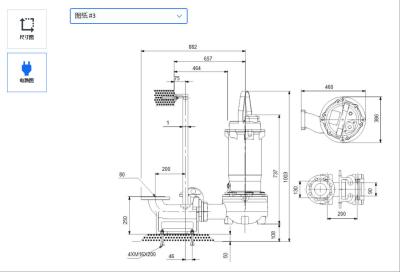 Cina Pompa sommersa Grundfos Dpk per acque reflue, non intasante, per allagamenti, pioggia, trasferimento di acqua sporca, pompa sommersa per acque reflue in vendita