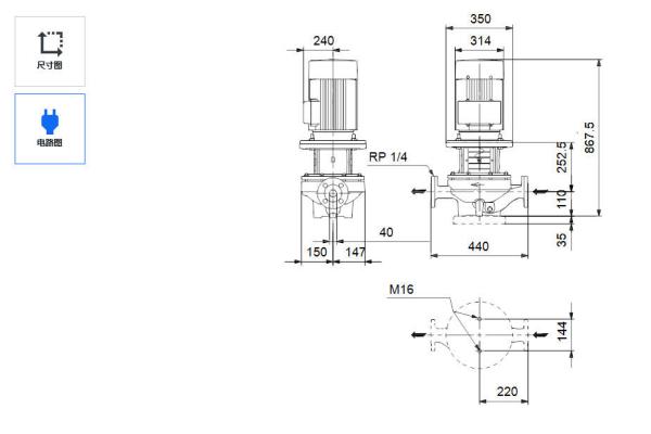 Quality Grundfos TP 40-630/2 Single-stage volute pump Main Circulating Pumps for Large for sale