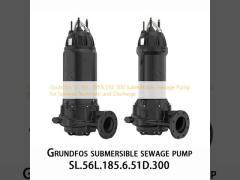 Η Grundfos SL. 56L. 185.6.51δ. 300 Πυροβόλη αντλία αποβλήτων για επεξεργασία και απόρριψη αποβλήτων
