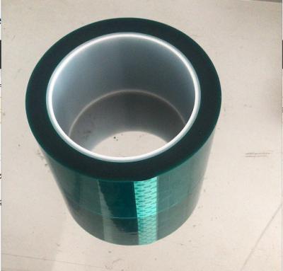 China E&N High Temperature Mask PET Green Tape with Silicone Adhesive for glass lamination for sale