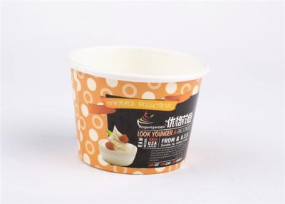 中国 ふたが付いている昇進のオレンジの 5oz/6oz フローズンヨーグルト/アイス クリームの紙コップ 販売のため