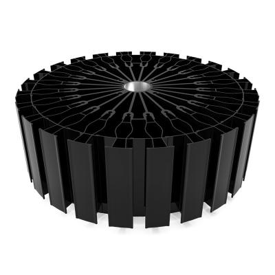 China Van het LEIDENE de Uitdrijving Heatsink Verlichtings150w Aluminium met Anodiserende Zwarte Te koop