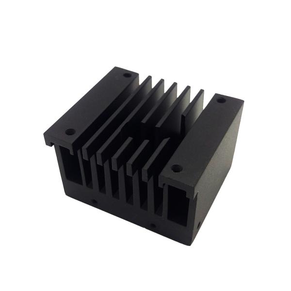 Anodisierter schwarzer verdrängter Aluminiumkühlkörper mit CNC-Maschine nicht rostend