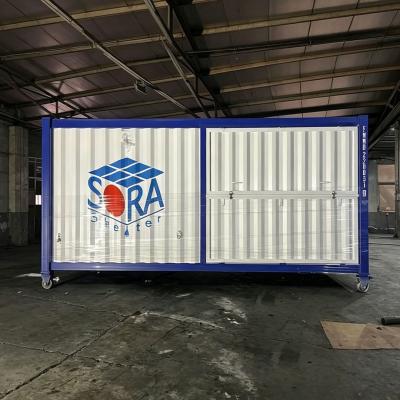 China 20HC Solar Energy Charging Station Container House Integrated Battery Energy Storage Container Prefab Steel Charging Cabin for sale