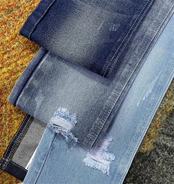 Quality 100% Cotton DARK BLUE Heavy Weight Denim Fabric 13.3OZ JSC2005 For Jacket Jeans for sale