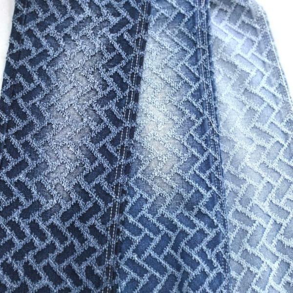 Quality 70'' 71'' Cotton Polyester Denim Fabric Stretch Denim Fabric With Crochet 11.3OZ for sale