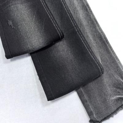 Cina Tessile di denim da uomo da 10 oz nero morbido 65% C 33% P 2% S in vendita
