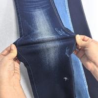 Quality 9 Oz JSD3168 High Stretch Satin Dark Blue Denim Fabric For Medium Weight Cotton 70% Polyester 28% Spandex 2% for sale