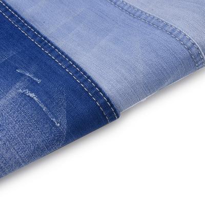 China Medium Weight Denim Fabric in Sky Blue for Ladies Jeans Skirts 59/60" Width Slub Yarn for sale