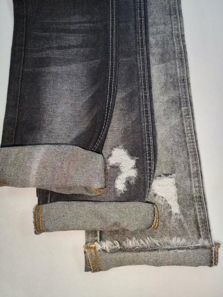 Quality TWILL Super-Soft Heavy Weight BLACK/WHITE Denim Fabric 11.3oz For Jeans for sale