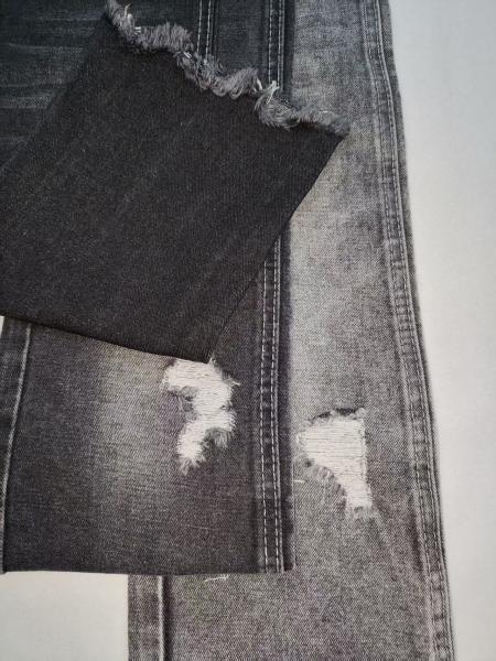 Quality TWILL Super-Soft Heavy Weight BLACK/WHITE Denim Fabric 11.3oz For Jeans for sale