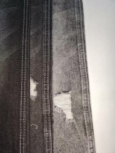 Quality TWILL Super-Soft Heavy Weight BLACK/WHITE Denim Fabric 11.3oz For Jeans for sale