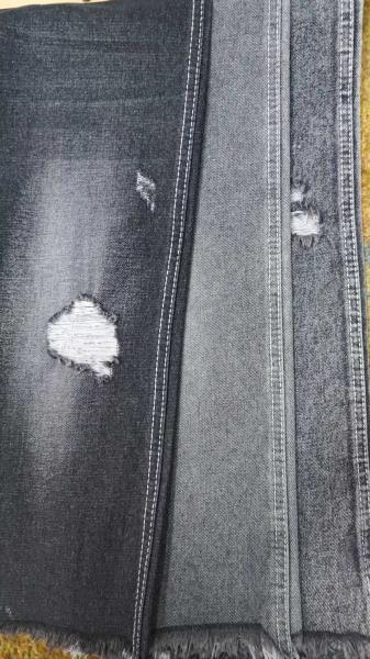 Quality Black Cotton Polyester Viscose Denim Fabric 10x7 JSD3022B for sale