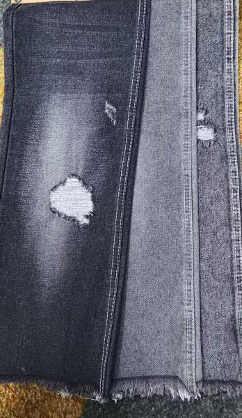 Quality Black Cotton Polyester Viscose Denim Fabric 10x7 JSD3022B for sale